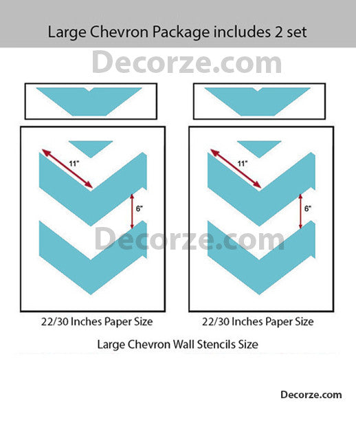 Chevron wall stencils | Reusable Wall painting Stencils