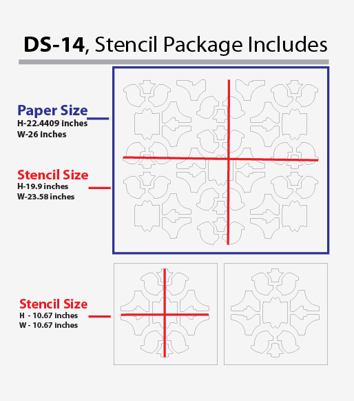 Damask stencil for long time staying design and ideas with stencils, DS ...