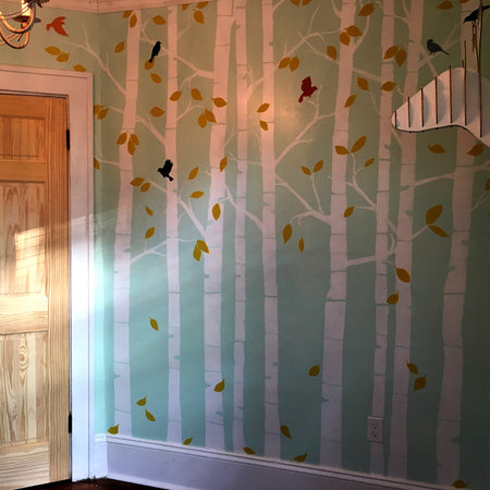 Beautiful large Wall Tree Stencil | Reusable Wall painting Stencils